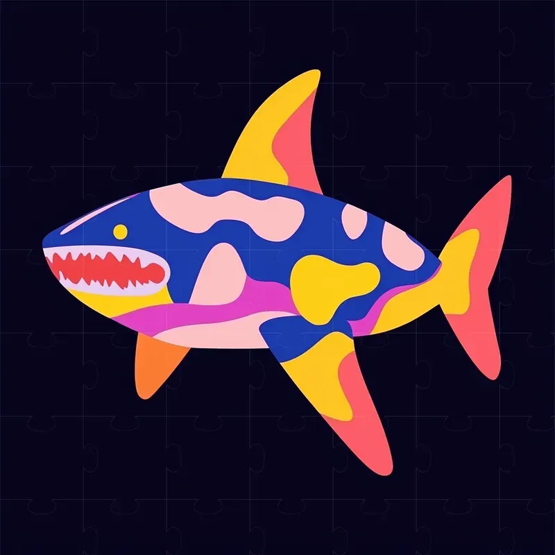 Colorful Animal Stickers On Black Layouts Midjourney Prompt | PromptBase
