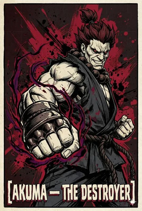 Street Fighter Gritty Comicbook Style Gemini Image Prompt | PromptBase