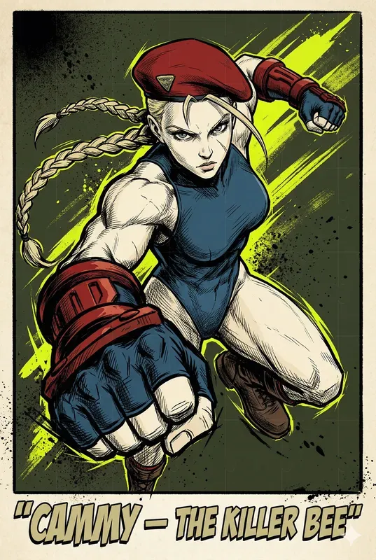 Street Fighter Gritty Comicbook Style Gemini Image Prompt | PromptBase