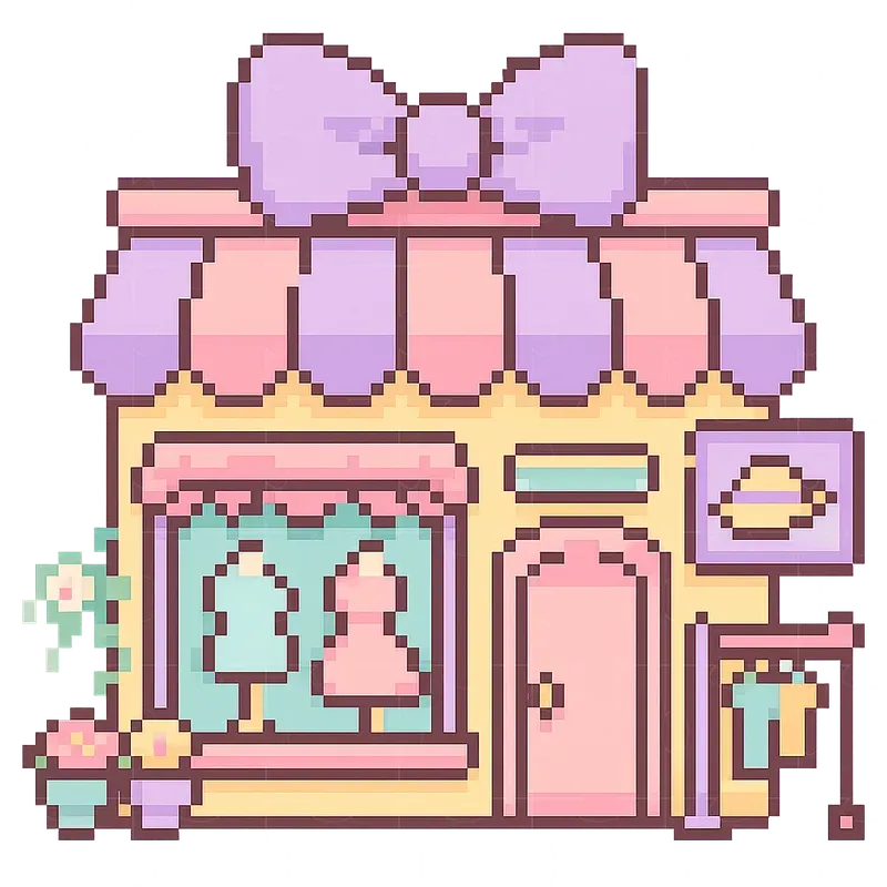 Pixel Art Cute Pastel Buildings ChatGPT Image Prompt | PromptBase