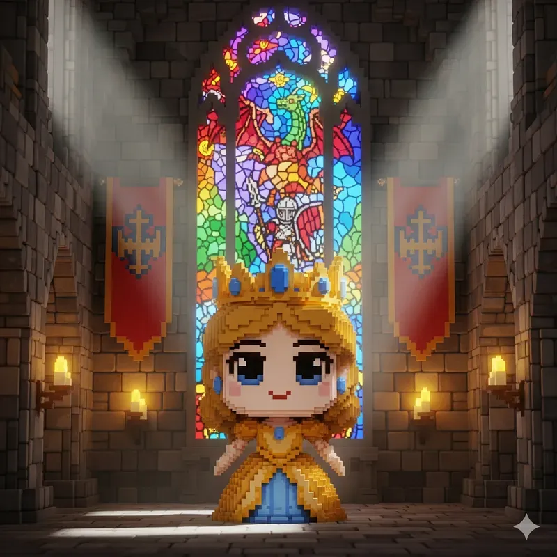 Free Voxel Chibi Fantasy Characters Gemini Image Prompt | PromptBase