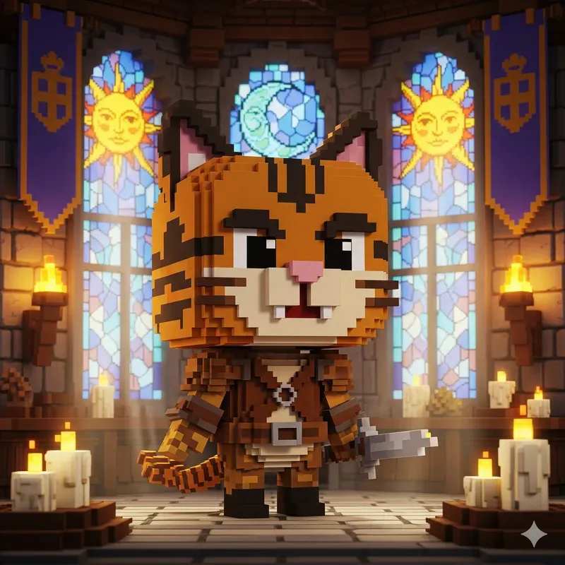 Free Voxel Chibi Fantasy Characters Gemini Image Prompt | PromptBase