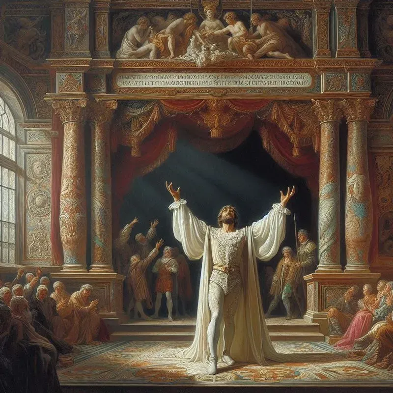 Renaissance Theater Scenes Of Drama DALL·E Prompt | PromptBase