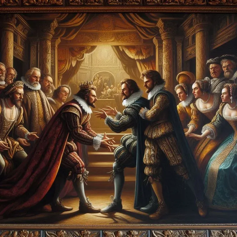 Renaissance Theater Scenes Of Drama DALL·E Prompt | PromptBase