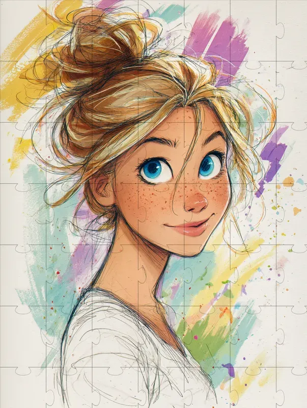 Soft Sketch Pastel Character Art Midjourney Prompt | PromptBase