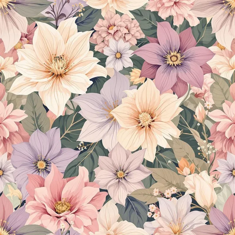 Collections Of Seamless Floral Wallpapers FLUX Prompt | PromptBase