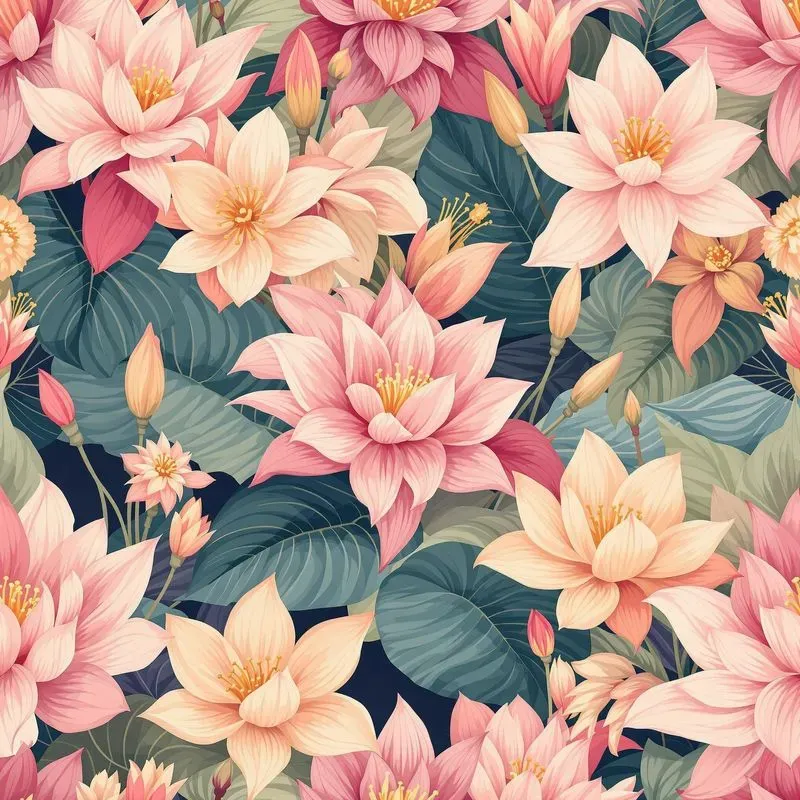 Collections Of Seamless Floral Wallpapers FLUX Prompt | PromptBase