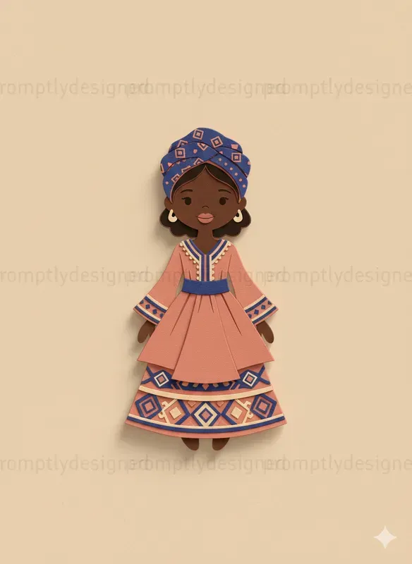 Printable Cultural Paper Dolls Gemini Image Prompt | PromptBase