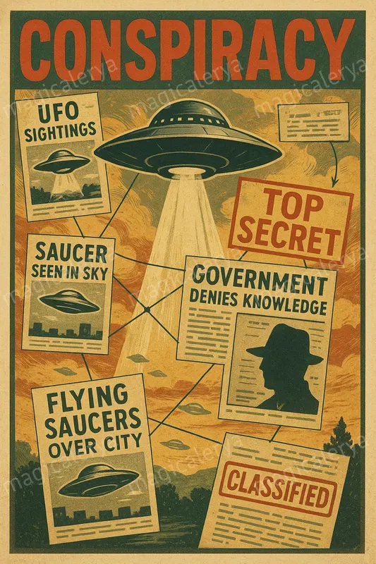 Conspiracy Theory Posters ChatGPT Image Prompt | PromptBase