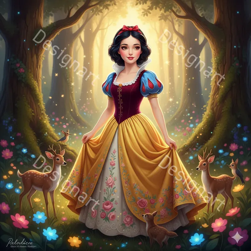 4K Disney Princess Portraits Gemini Image Prompt | PromptBase