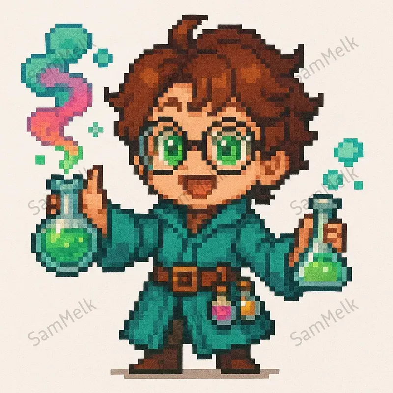 Fantasy Chibi Pixel Art Characters ChatGPT Image Prompt | PromptBase