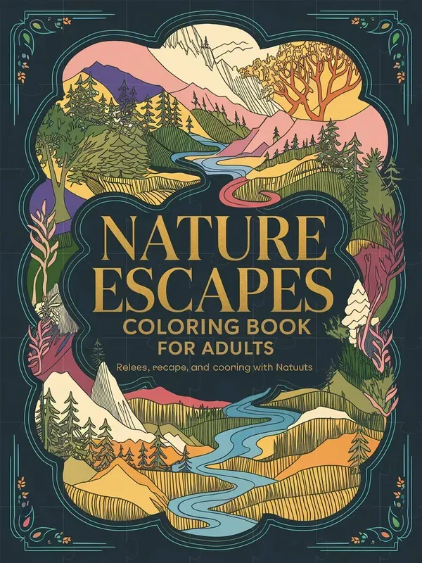 Kdp Stunning Coloring Book Covers Adults Ideogram Prompt | PromptBase