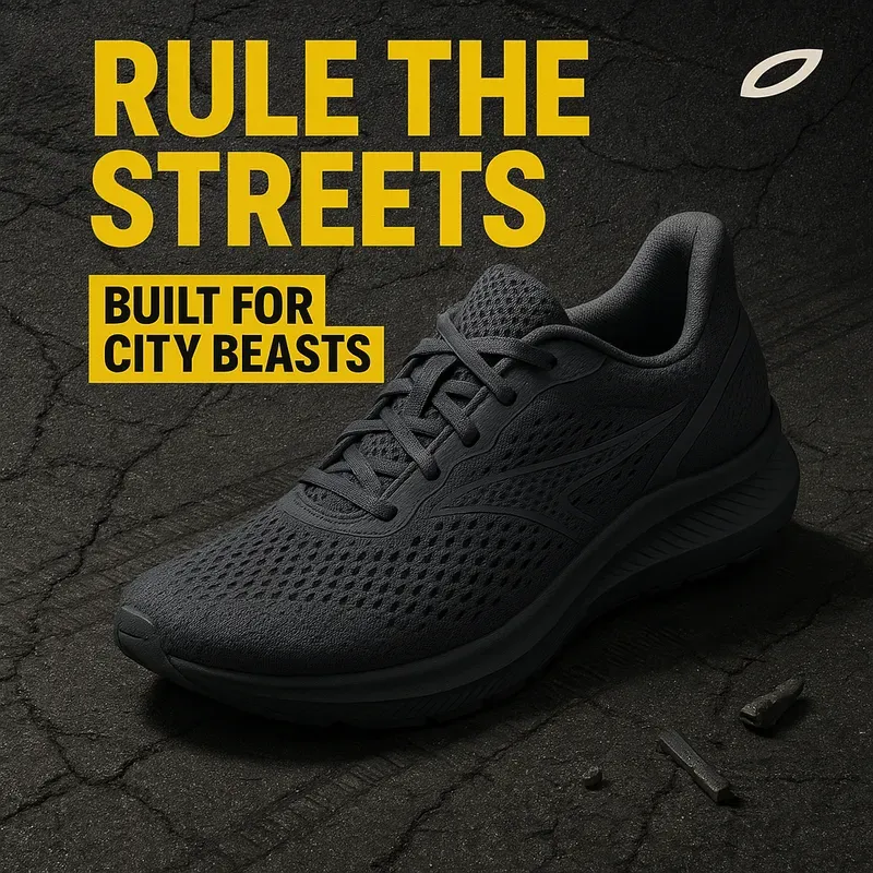 A Bold Sports Shoe Ad Banners ChatGPT Image Prompt | PromptBase