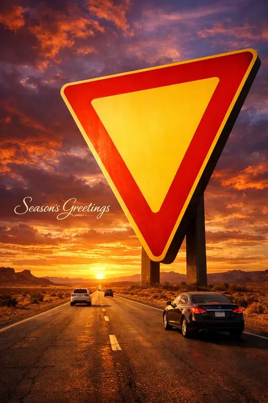 Oversized Road Sign Scenes ChatGPT Image Prompt | PromptBase