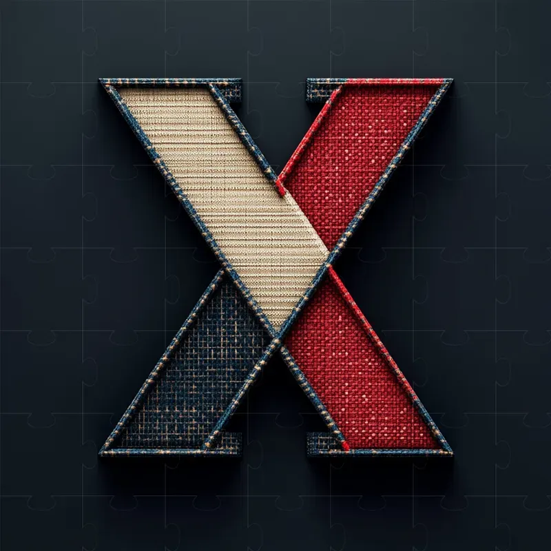 Embroidered Woven Fabric Letter Logos Midjourney Prompt | PromptBase