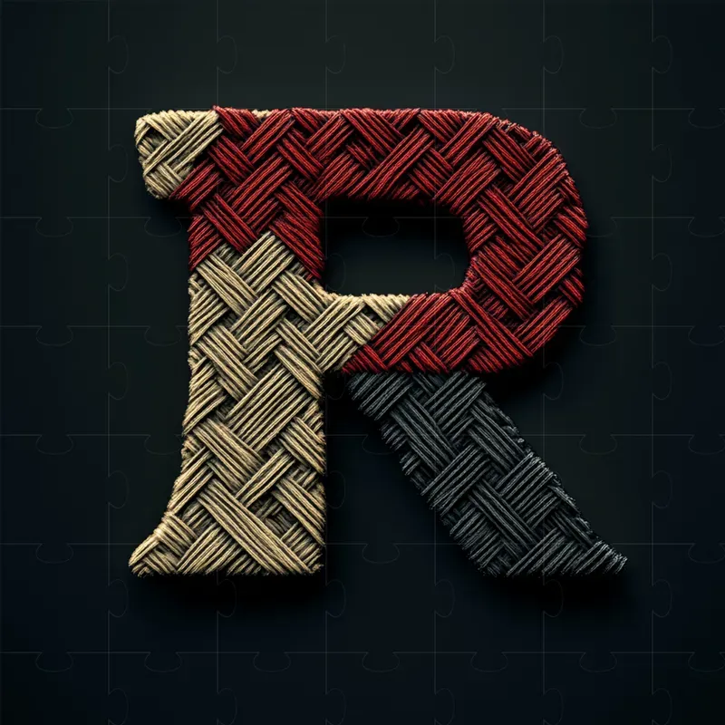 Embroidered Woven Fabric Letter Logos Midjourney Prompt | PromptBase