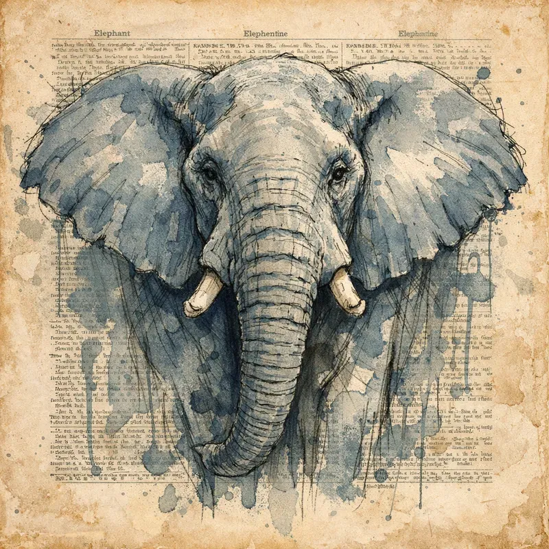 Vintage Dictionary Animal Art ChatGPT Image Prompt | PromptBase