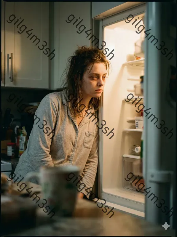 Cinematic Fridge Light Portraits Gemini Image Prompt | PromptBase