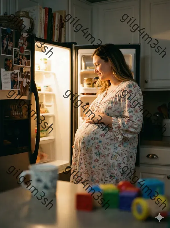 Cinematic Fridge Light Portraits Gemini Image Prompt | PromptBase