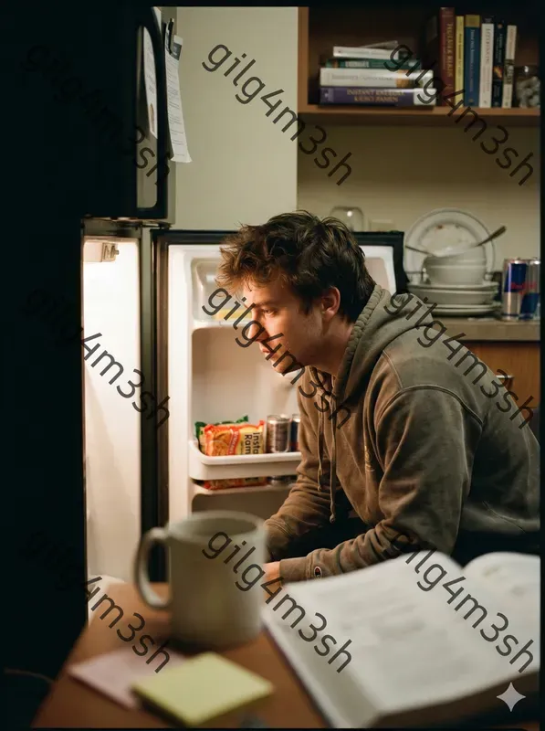 Cinematic Fridge Light Portraits Gemini Image Prompt | PromptBase