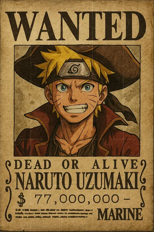 One Piece Wanted Bounty Posters ChatGPT Image Prompt | PromptBase