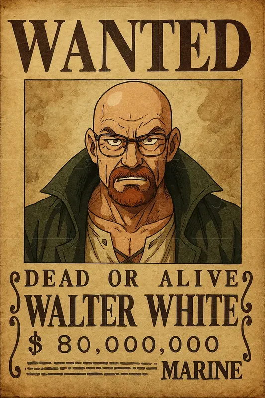 One Piece Wanted Bounty Posters ChatGPT Image Prompt | PromptBase