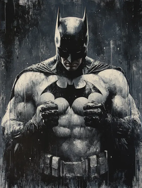 Realistic Superhero Poster Oil Paintings Midjourney Prompt | PromptBase