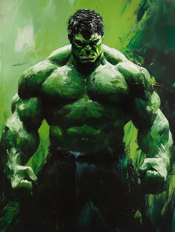 Realistic Superhero Poster Oil Paintings Midjourney Prompt | PromptBase