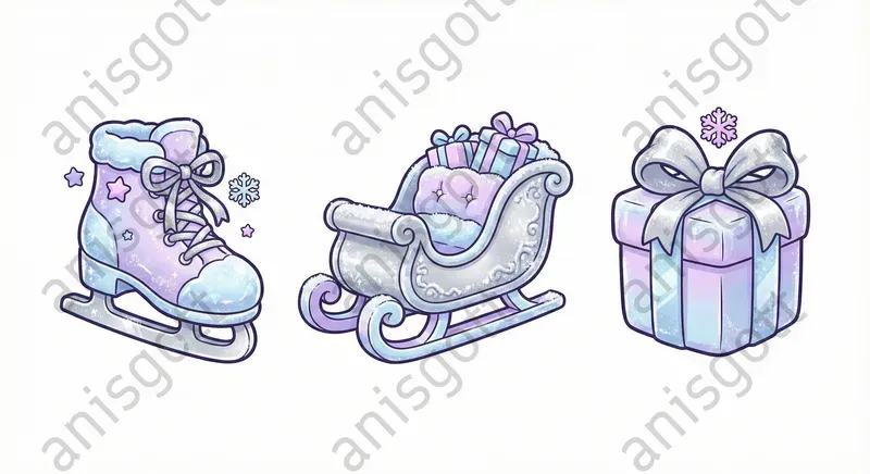 Frosted Winter Treats Clipart Sets Gemini Image Prompt | PromptBase