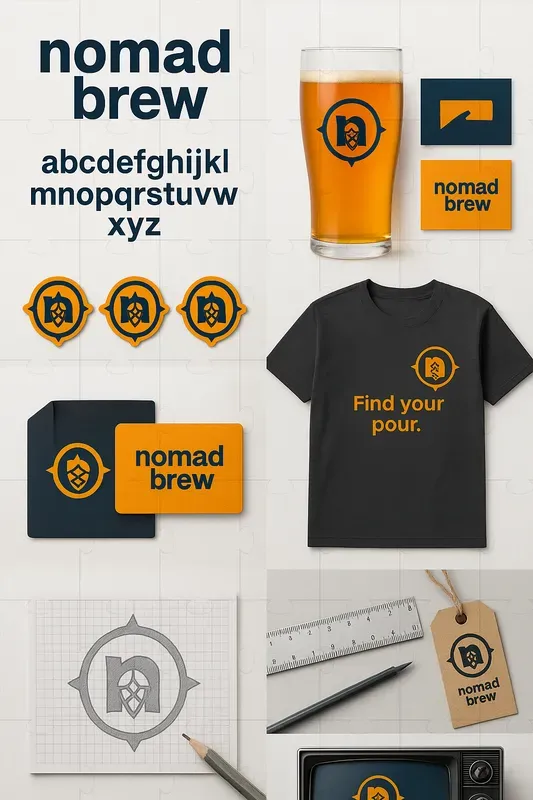 Vertical Brand Identity Showcases ChatGPT Image Prompt | PromptBase