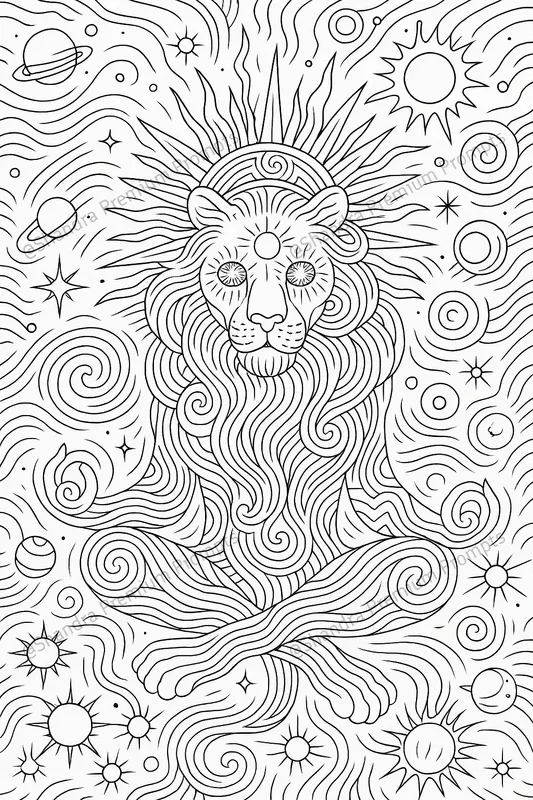 Trippy Psychedelic Coloring Book Pages ChatGPT Image Prompt | PromptBase