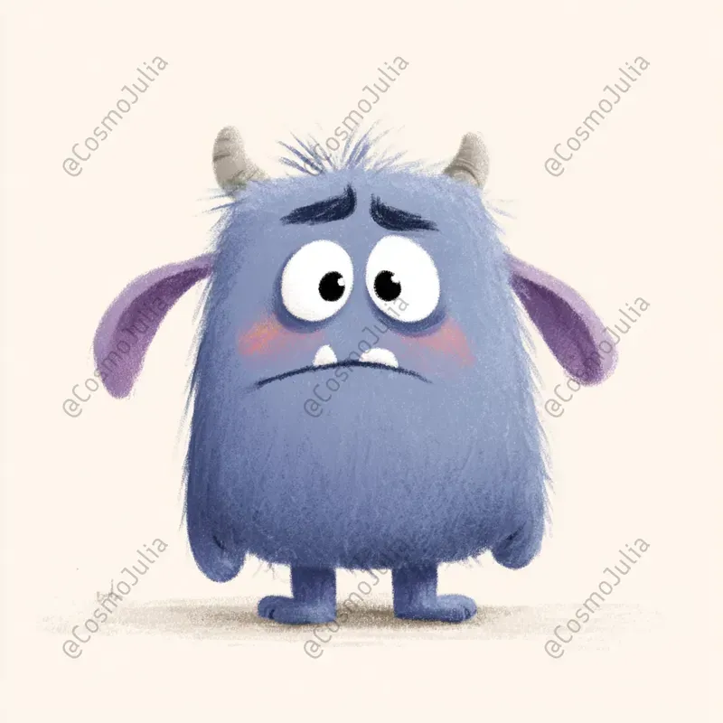 Cute Emotion Monster Character Clipart Midjourney Prompt | PromptBase