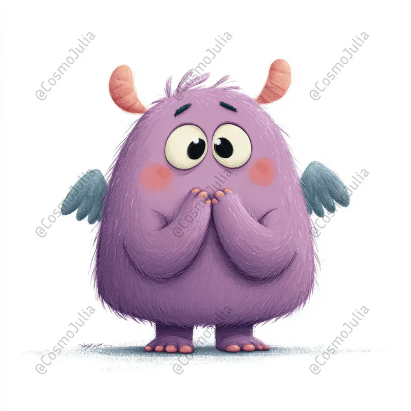 Cute Emotion Monster Character Clipart Midjourney Prompt | PromptBase