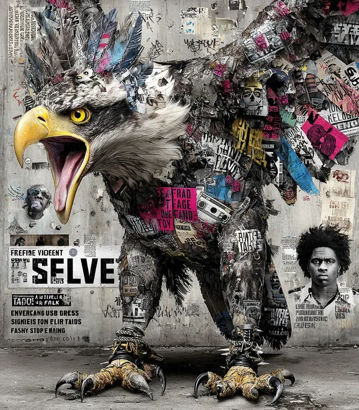 Rebel Paper Streetart Typographic Posters Midjourney Prompt | PromptBase