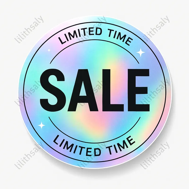 Holographic Sticker Labels With Text ChatGPT Image Prompt | PromptBase