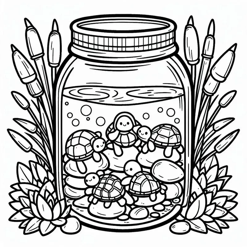 Cute Jar Coloring Book Pages For Kids DALL·E Prompt | PromptBase