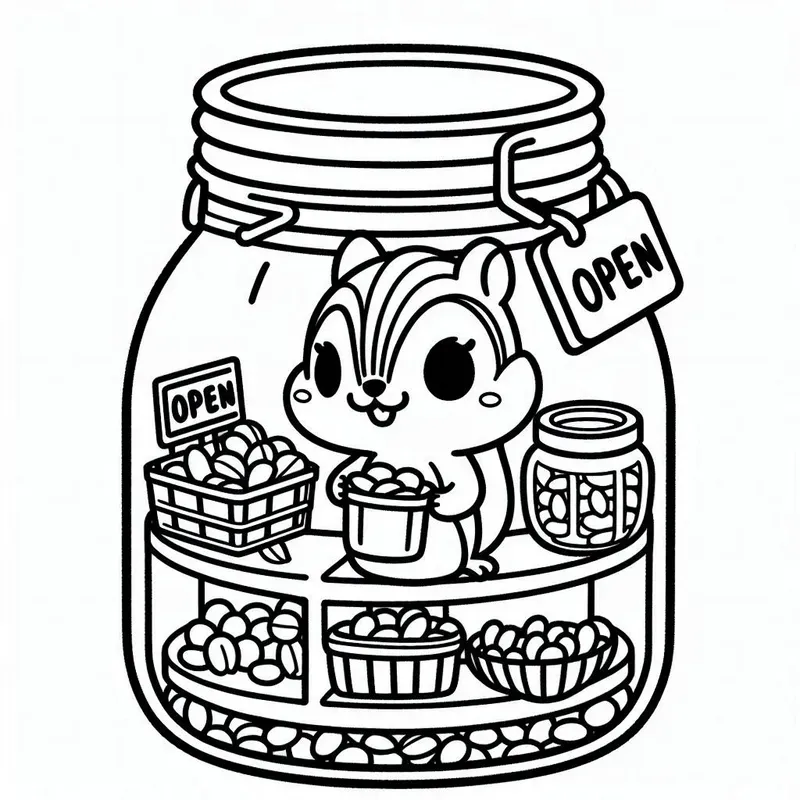 Cute Jar Coloring Book Pages For Kids DALL·E Prompt | PromptBase