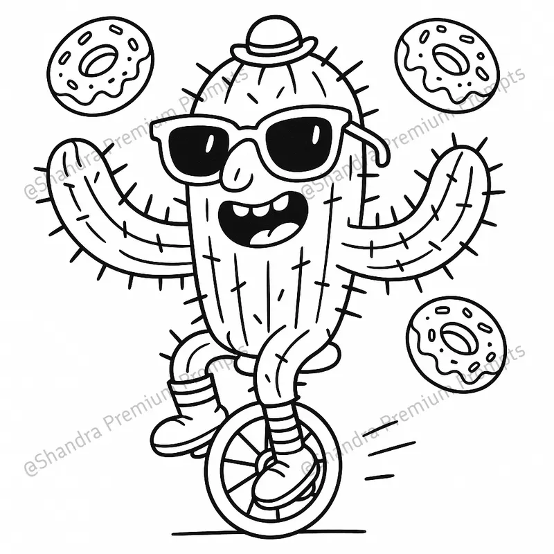 Fantasy Quirky Characters Coloring Books ChatGPT Image Prompt | PromptBase