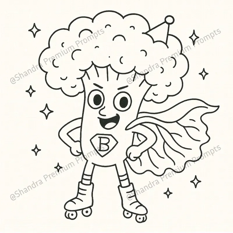 Fantasy Quirky Characters Coloring Books ChatGPT Image Prompt | PromptBase