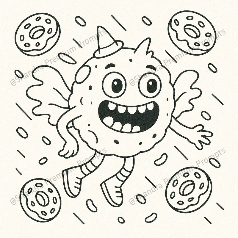 Fantasy Quirky Characters Coloring Books ChatGPT Image Prompt | PromptBase