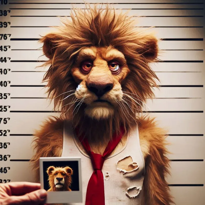 Arrested Animals Humorous Photos DALL·E Prompt | PromptBase