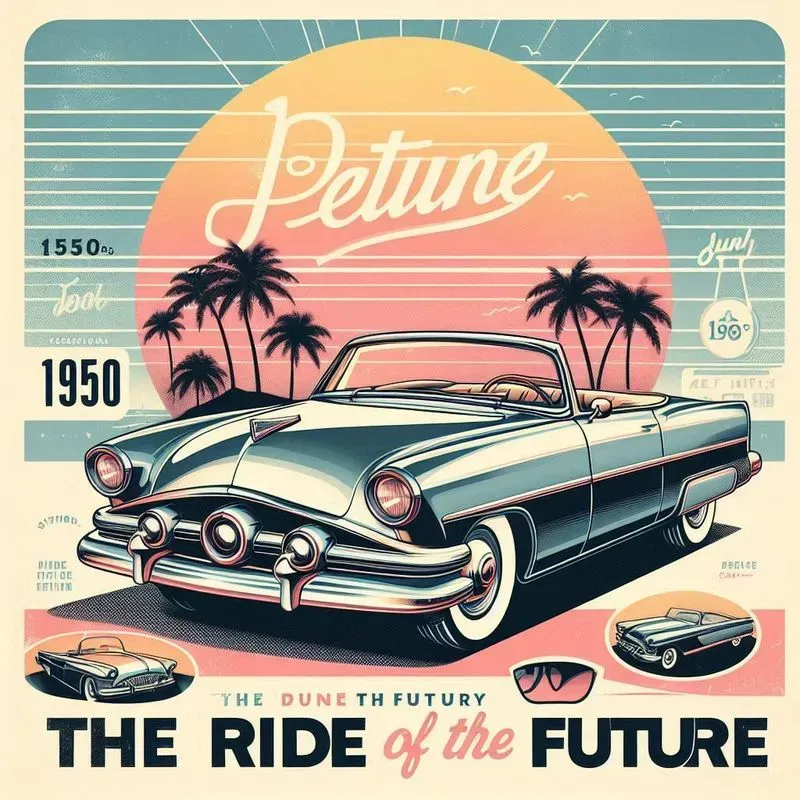 Vintage Car Posters From The 1950s DALL·E Prompt | PromptBase