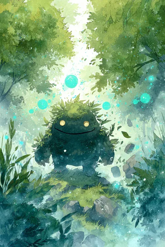 Ghibli Elemental Spirits In Nature Midjourney Prompt | PromptBase