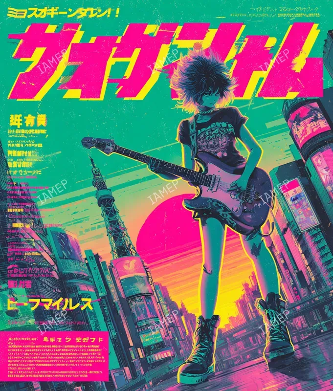 Retro 80s Japanese Anime Posters Midjourney Prompt | PromptBase
