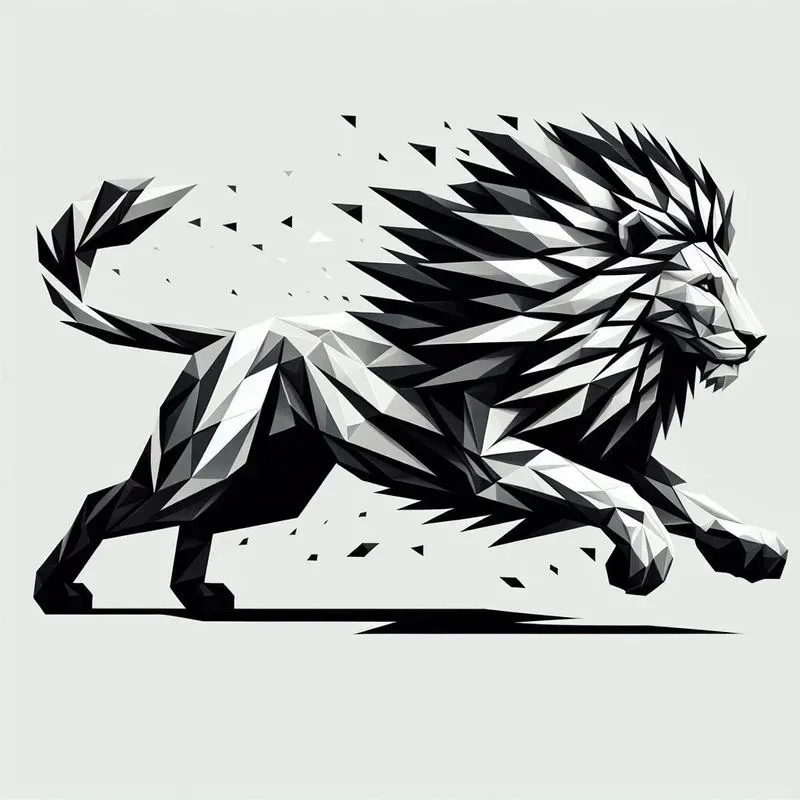 Geometric Running Animals DALL·E Prompt | PromptBase