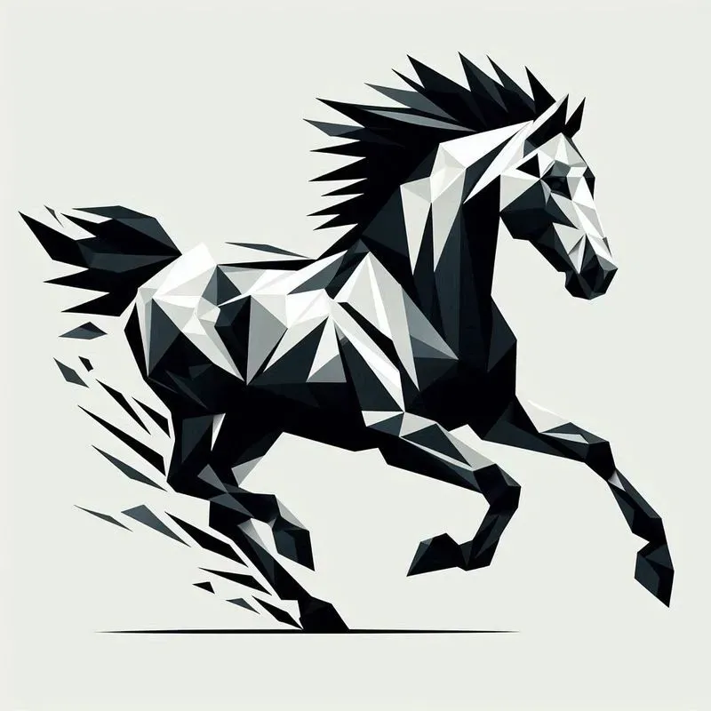 Geometric Running Animals DALL·E Prompt | PromptBase