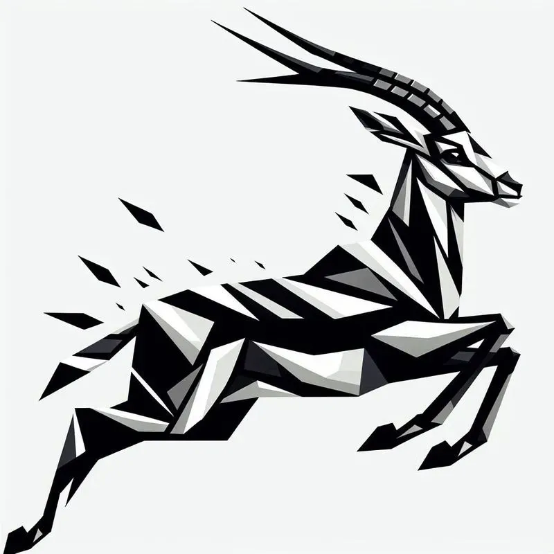 Geometric Running Animals DALL·E Prompt | PromptBase