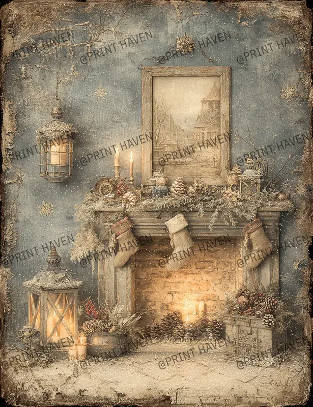 Cozy Vintage Winter Junk Journal Pages Midjourney Prompt | PromptBase