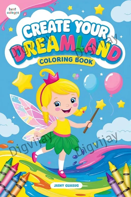 Vibrant Kids Coloring Book Covers Leonardo Ai Prompt | PromptBase