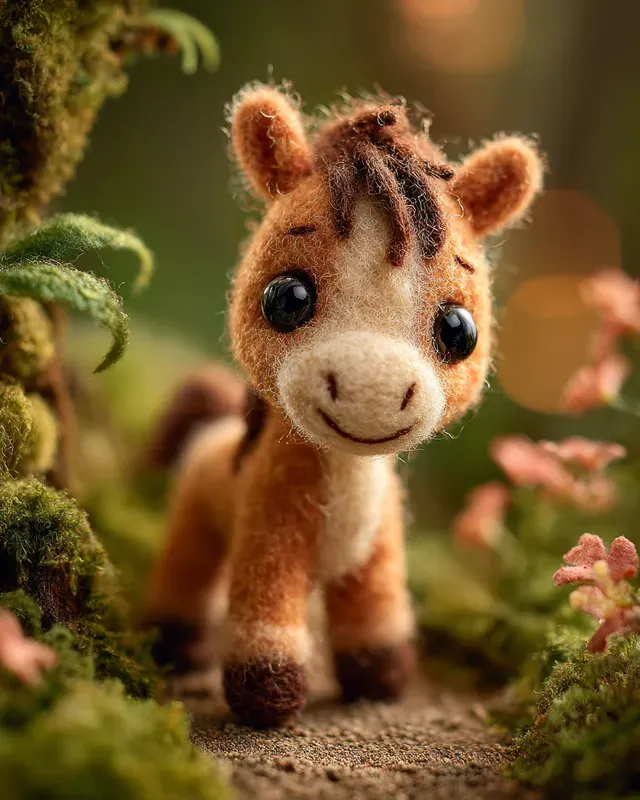 Felted Wool Animal Dioramas Midjourney Prompt | PromptBase